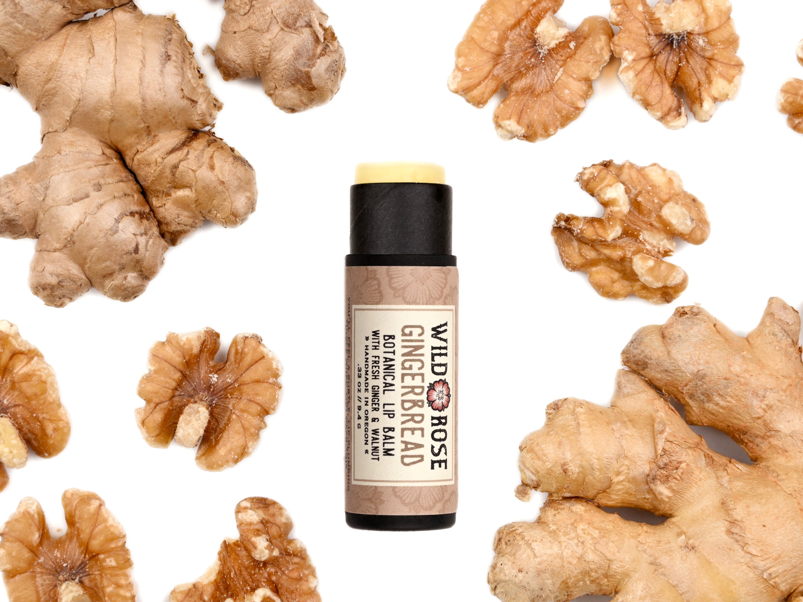 Natural Lip Balm - Gingerbread– Wild Rose