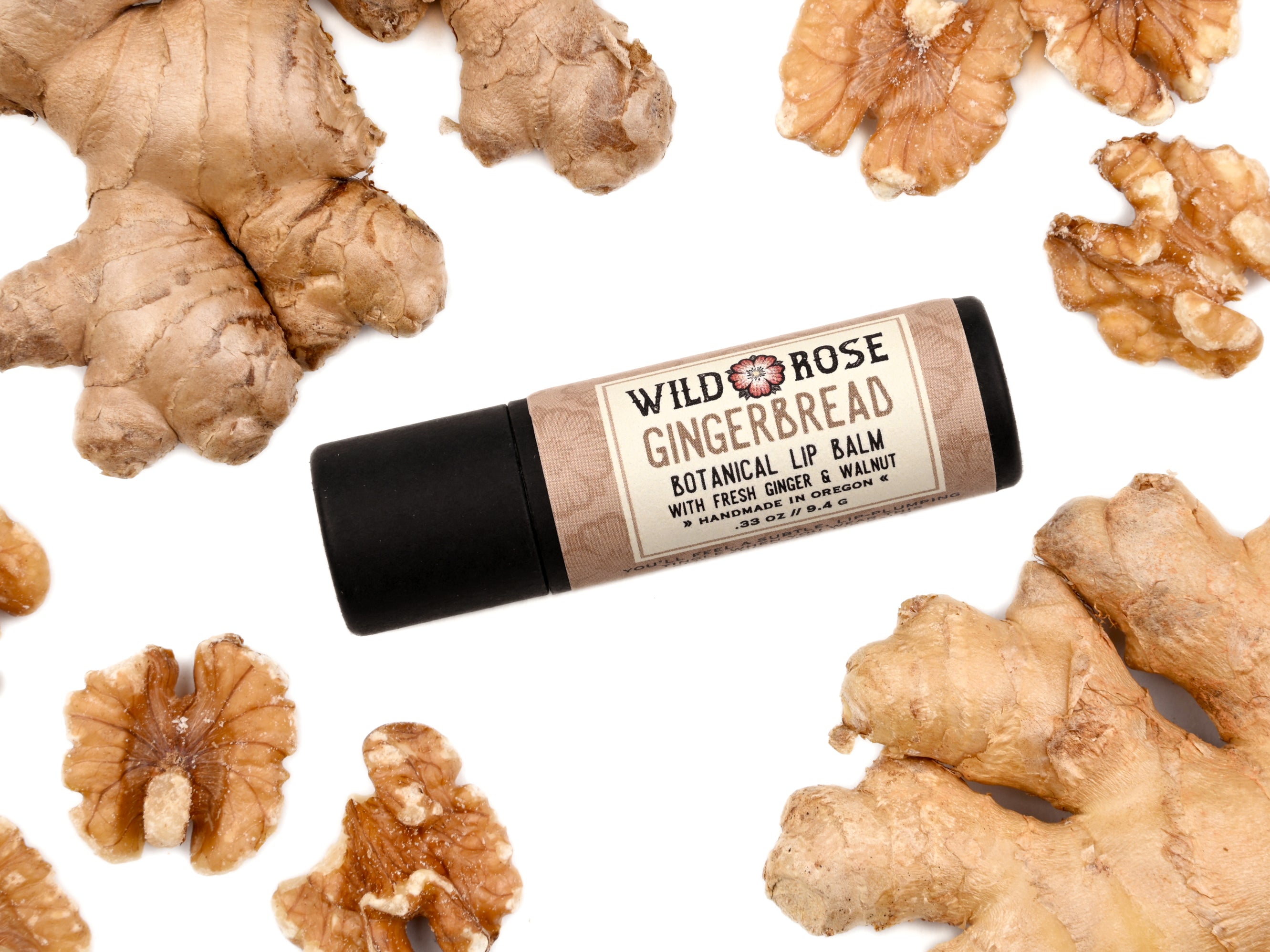 Natural Lip Balm - Gingerbread– Wild Rose