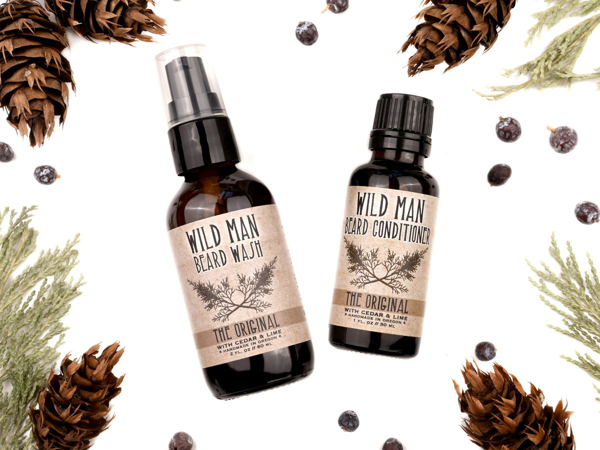 Beard Oil + Wash Gift Set - Wild Man– Wild Rose