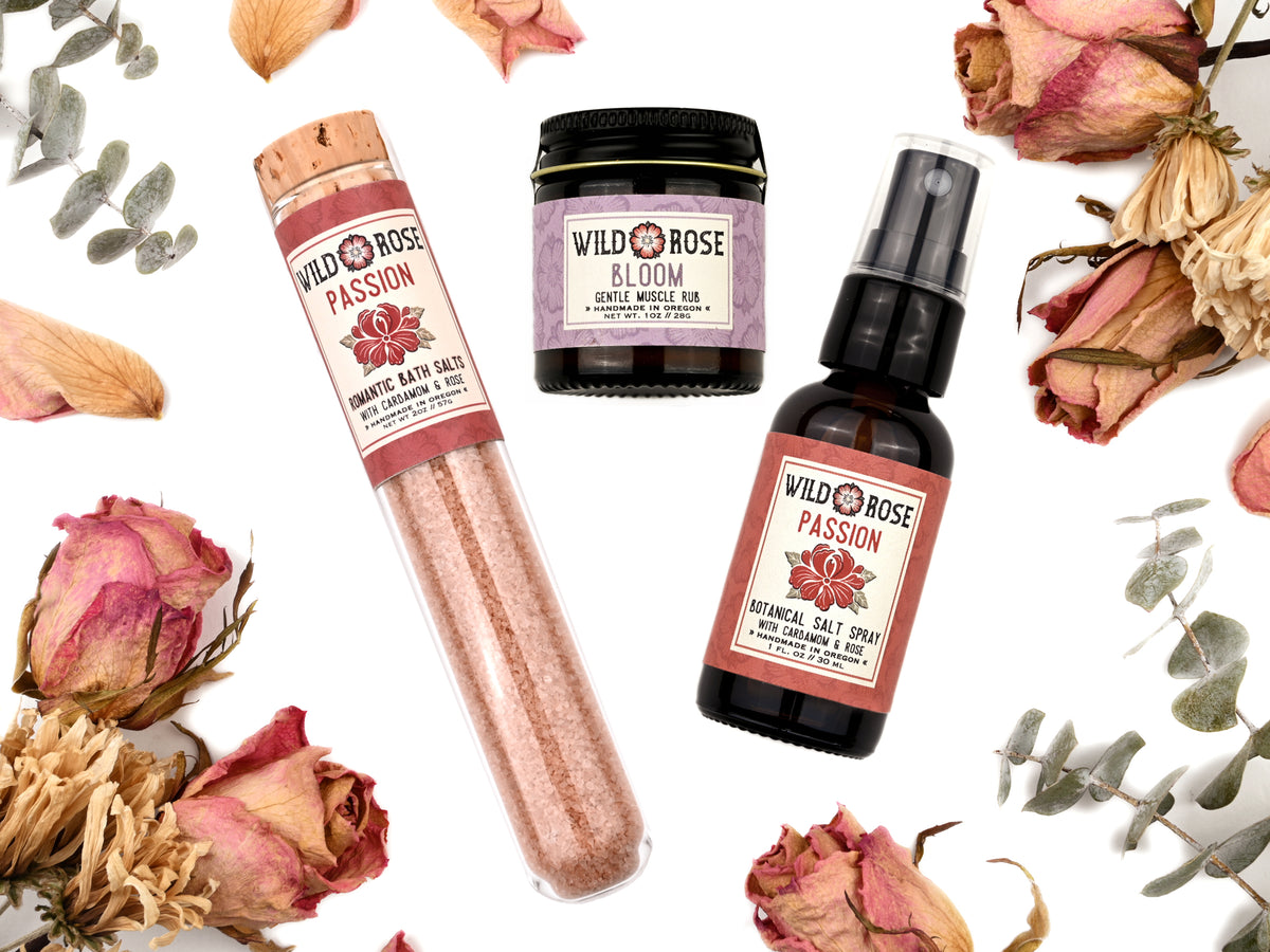 Passion + Bloom Spa Sampler Gift Set– Wild Rose