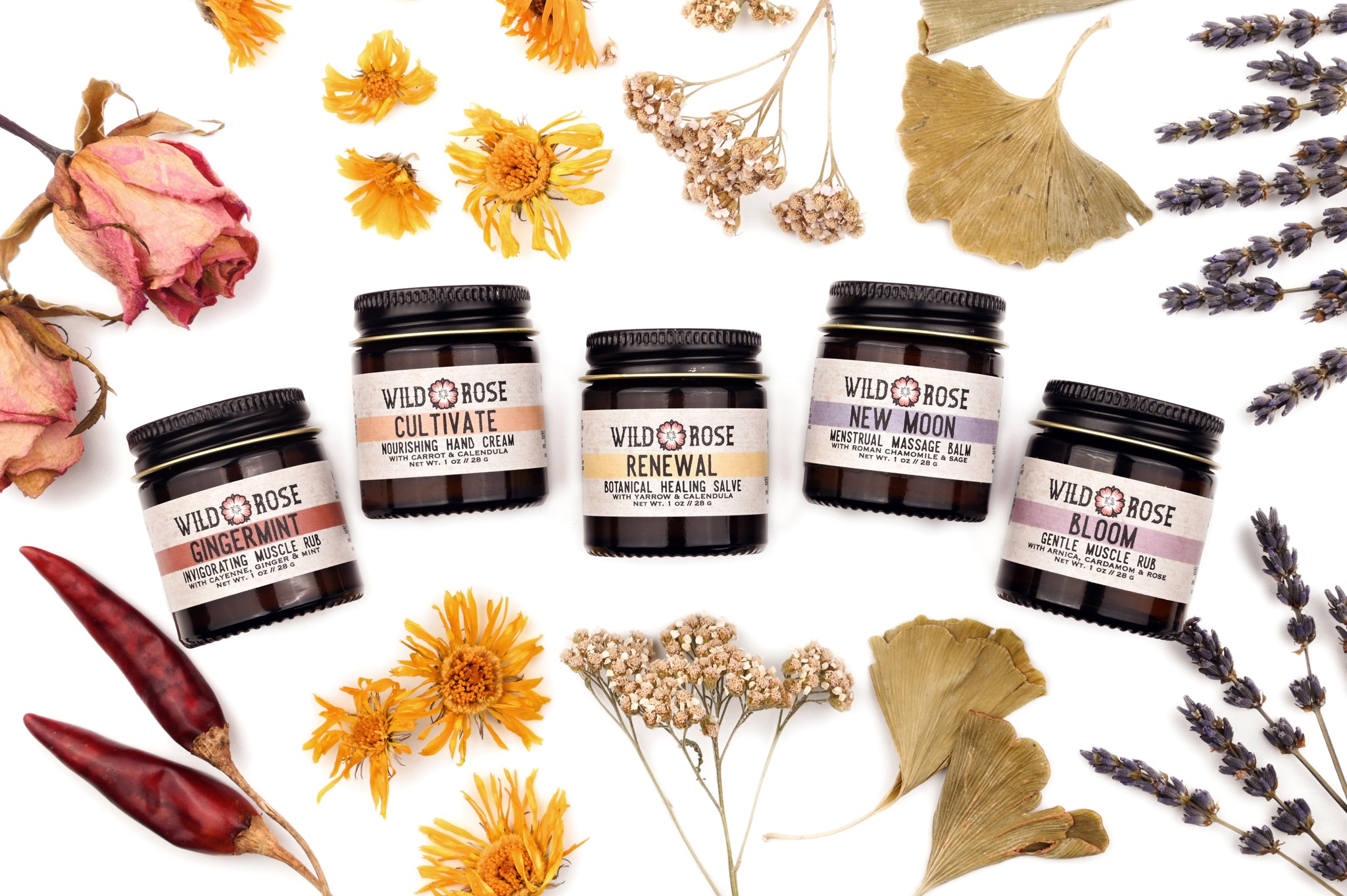 Solstice + New Moon Spa Sampler Gift Set– Wild Rose